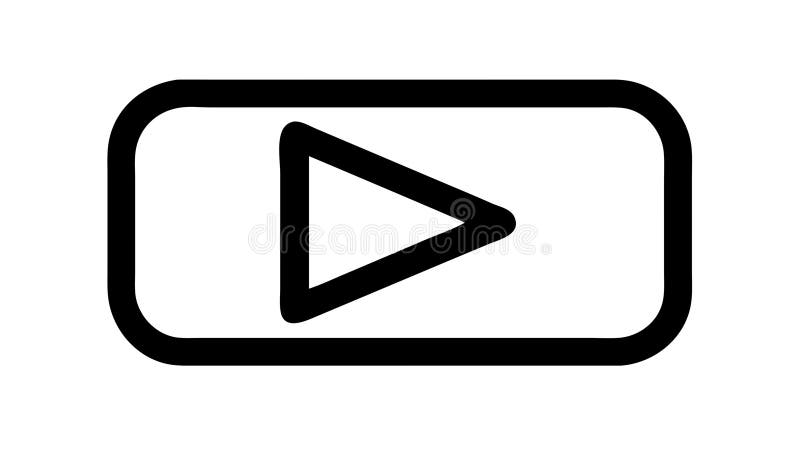 Play Button Media Control Outline Icon, Start Playback, Vector Design ...