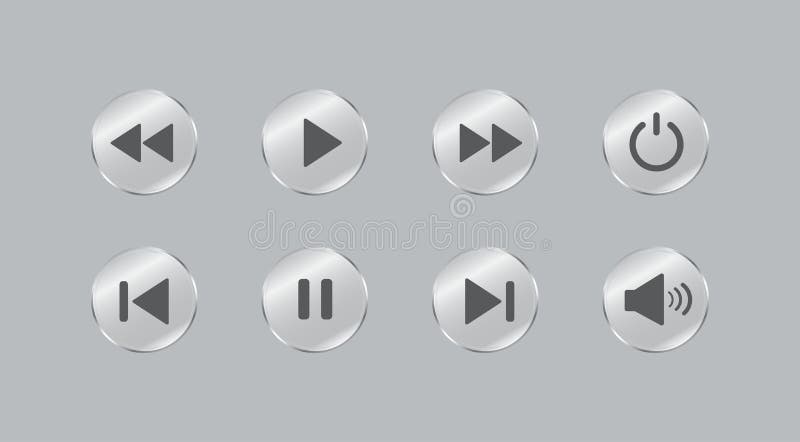 Play Button. Media Player Control Icon Set. Vector Illustration Stock ... Play Button. Media Player Control Icon Set. Vector Illustration Stock ...