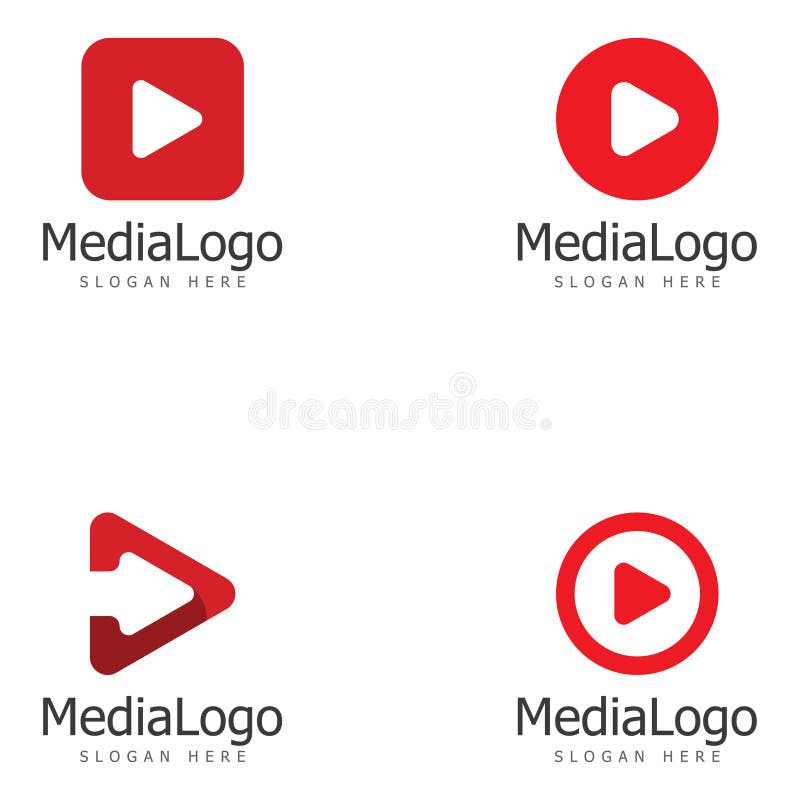 Play Button Media Vector Logo Design Template Stock Vector ...
