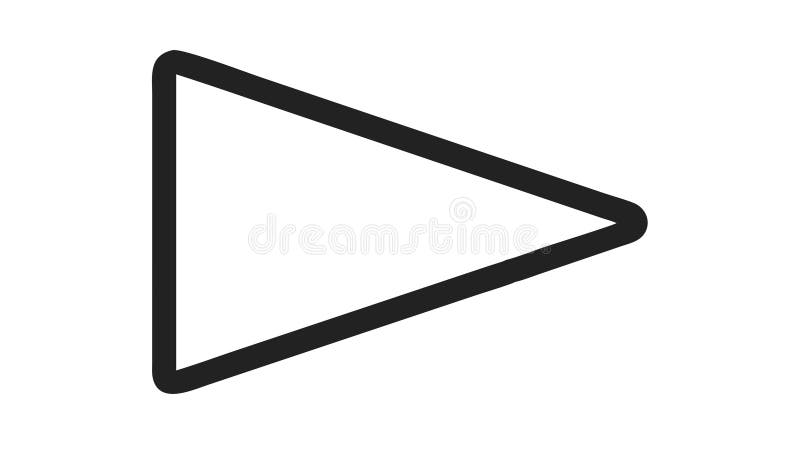 Play Button Outline Icon, Media Control Vector Graphic Art, Vector ...