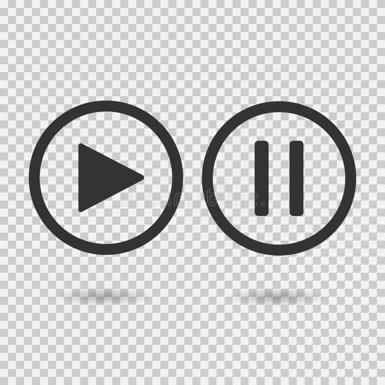 Pause Button Transparent Background Stock Illustrations – 752 Pause ...
