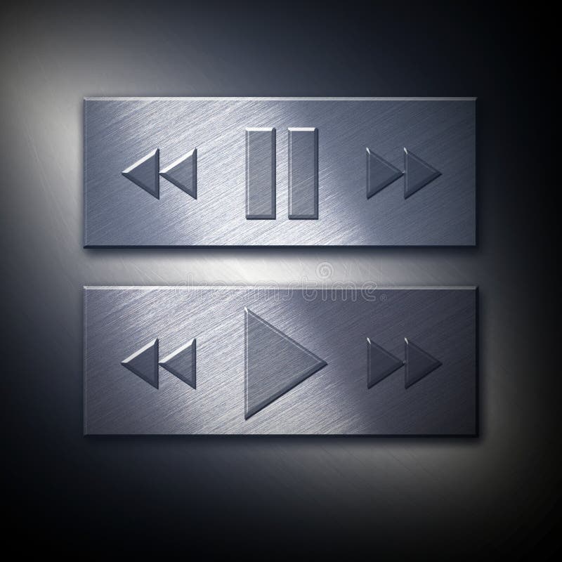 Play Button stock image. Image of metal, aluminium, home - 41419077