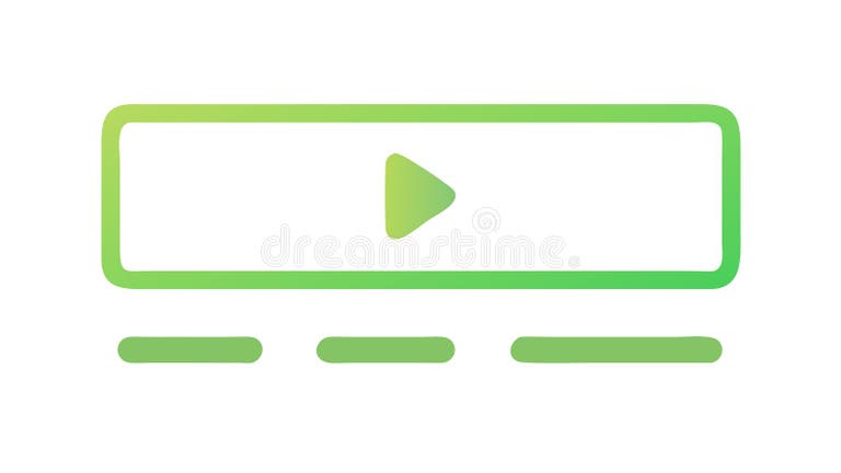 Play Button with Progress Bar, Video Player Interface Element, Vector ...