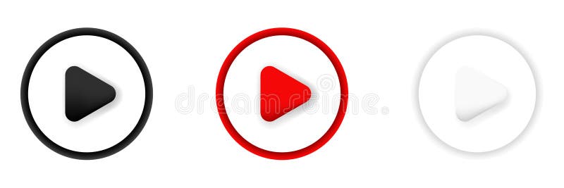 Play Button Red Icon. Logo Design in Red. Stock Vector - Illustration ...