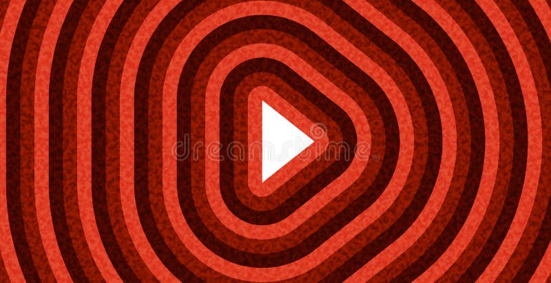 Play Button with Red Ripple Background Stock Illustration ...