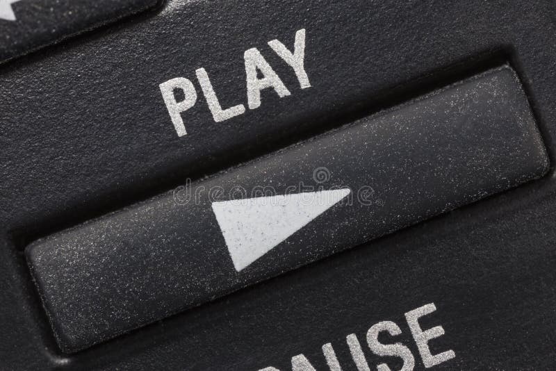 Play Button Remote Control Macro Stock Image - Image of black, clicker ...