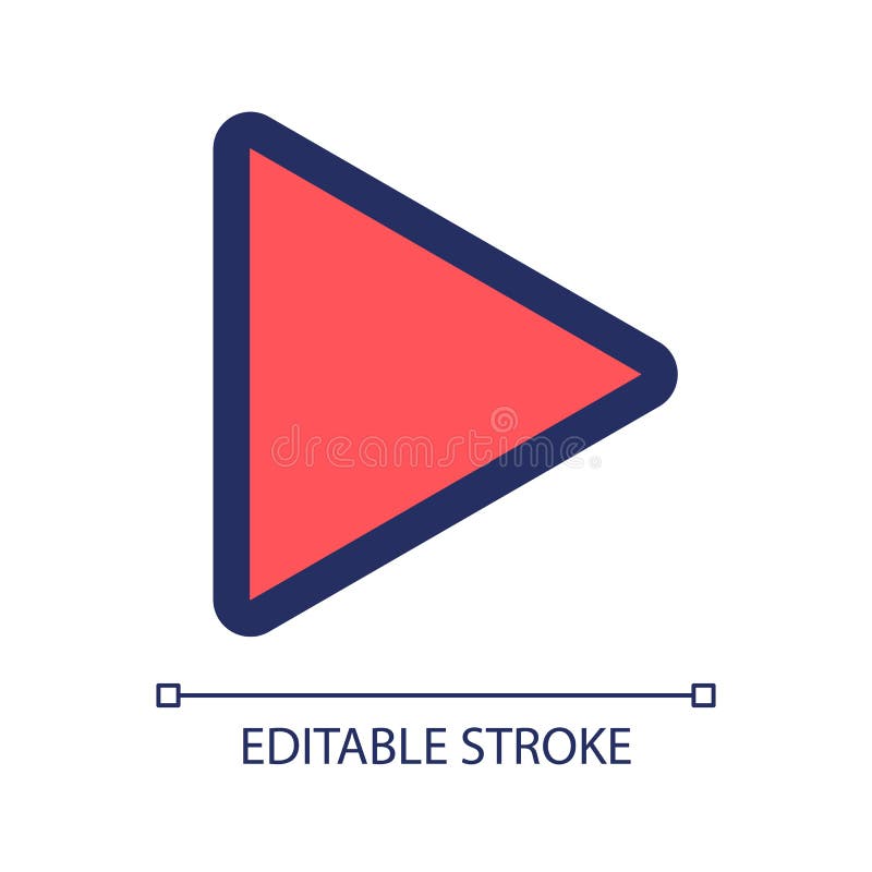 Play Button RGB Color Ui Icon Stock Vector - Illustration of ...