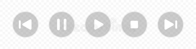 Play Button Set. Video or Audio Player Buttons. Video, Audio, Player ...