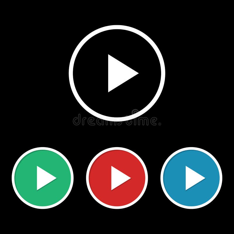 Play Button Sign. Play Video Icon. Illustration Stock Vector ...