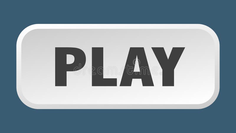 Play Button. Play Square 3d Push Button Stock Vector - Illustration of ...