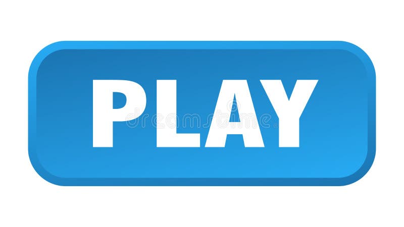 Play Button. Play Square 3d Push Button Stock Vector - Illustration of ...