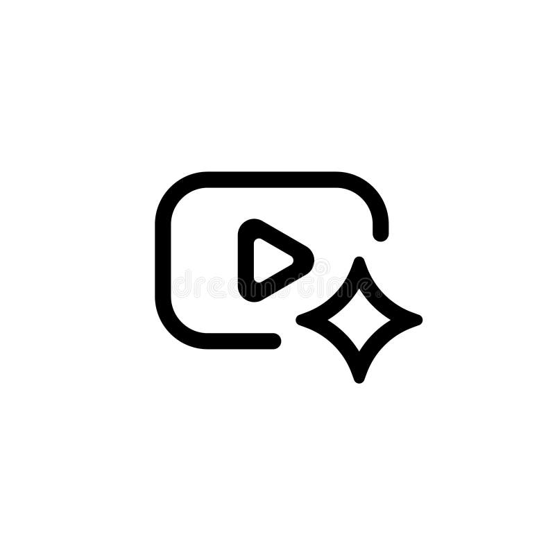 Play Button with Star Icon Design for Multimedia Application and ...