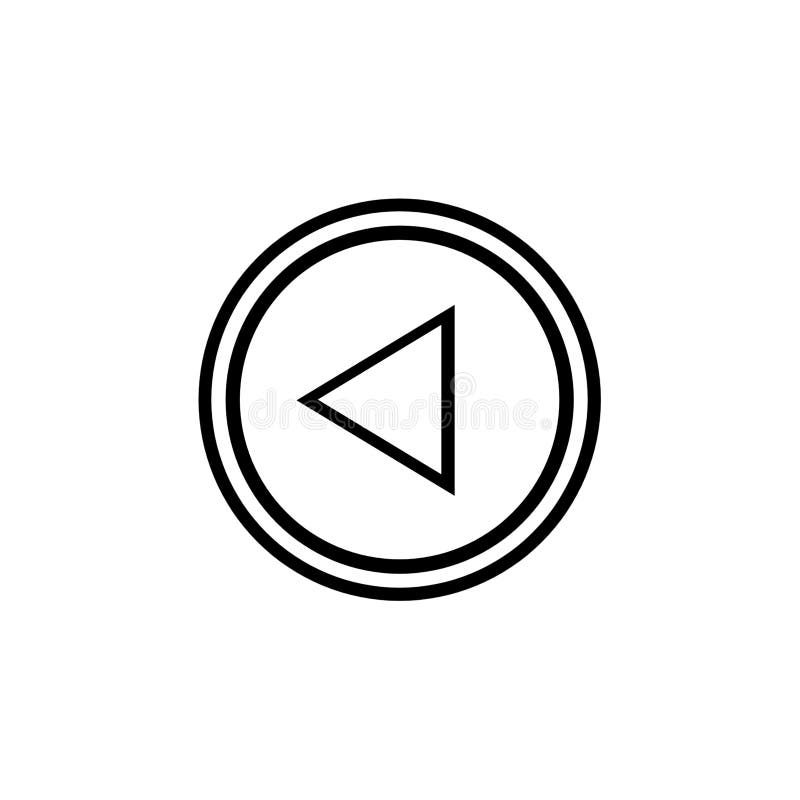 Play Button Style Isolated on Circle White. Audio or Video Icon Stock ...