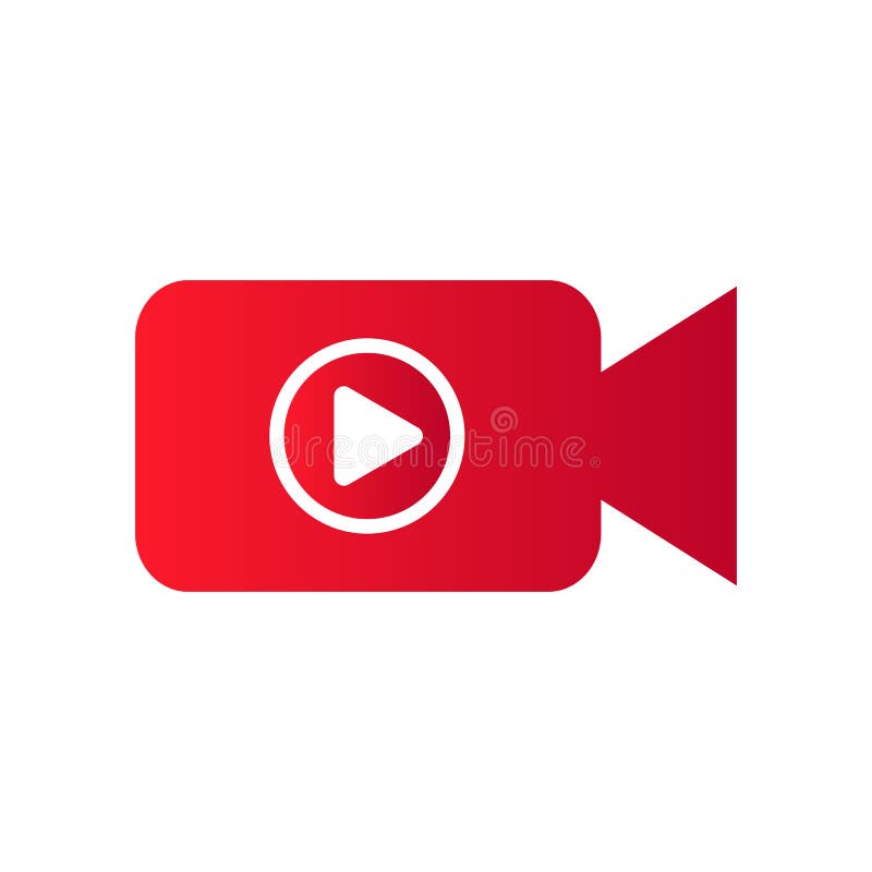 Play Button Template. Button Red Color Web Element Stock Vector ...