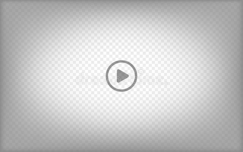 Play Button on Transparent Backdrop. Web Video Player Stock Vector ...