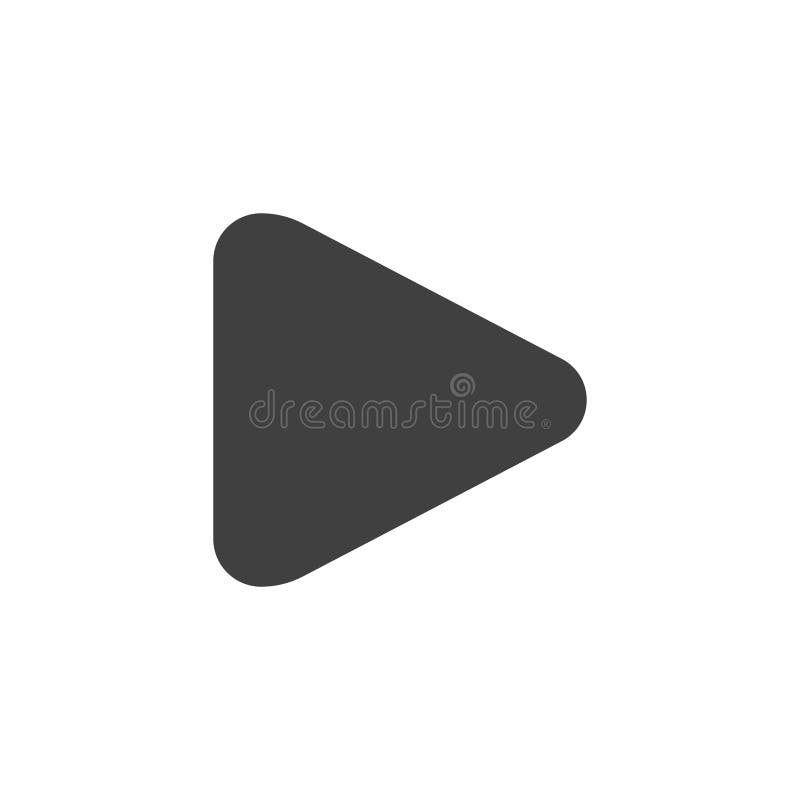Play button vector icon stock vector. Illustration of triangle - 276640198
