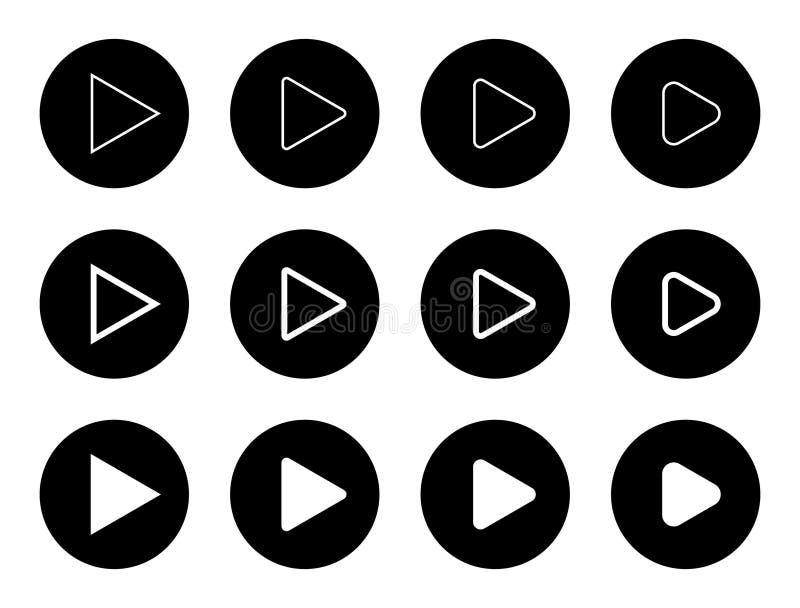 Play Button Vector in Flat Style. Streaming Video App Stock Vector ...