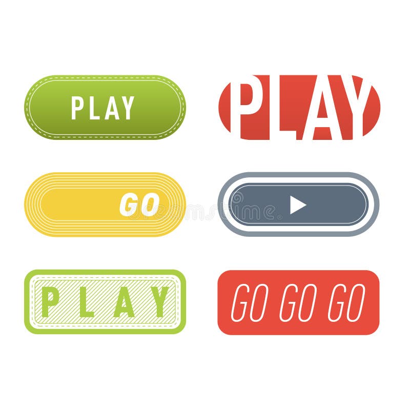 Play button vector stock vector. Illustration of sign - 77324839