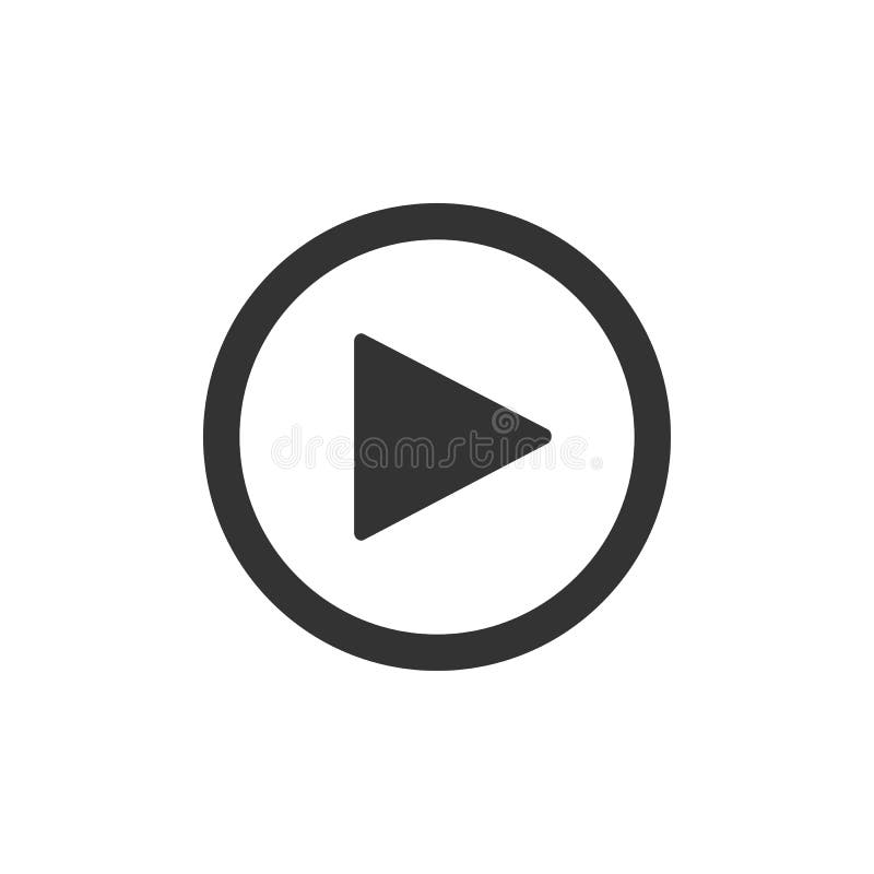 Play Button with Shadow on Transparent Background Stock Vector ...