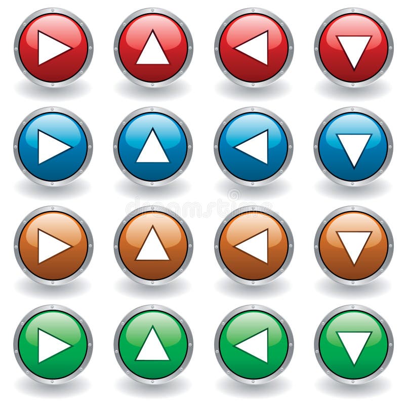 Play Buttons stock vector. Illustration of objects, music - 10622667