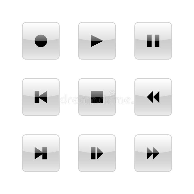 Play buttons stock vector. Illustration of internet - 159478652