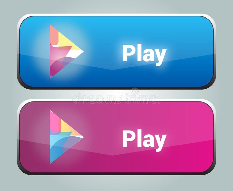 Play buttons stock illustration. Illustration of arrow - 54504636