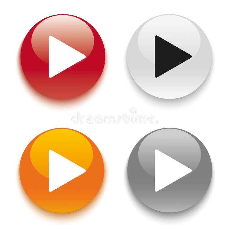 Hand Drawn Play Buttons stock vector. Illustration of triangle - 36504525