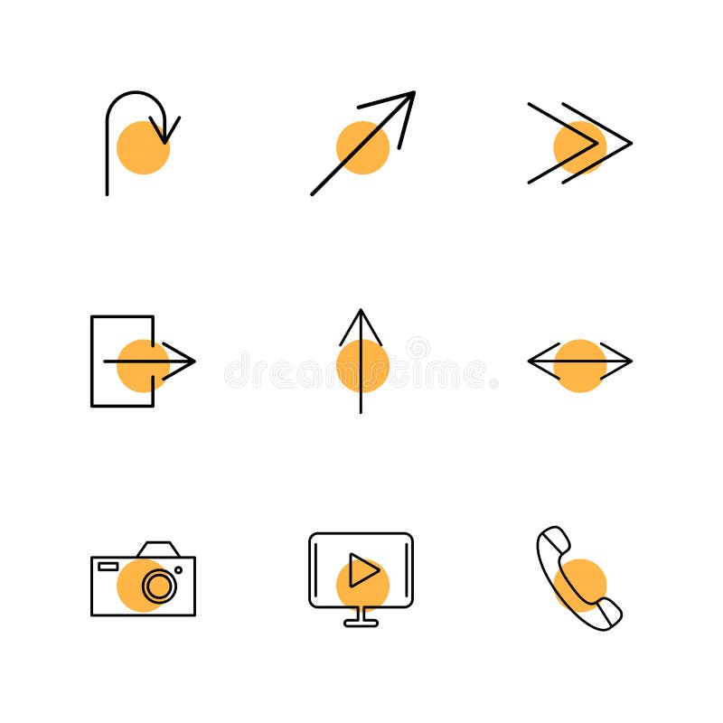 Play , Camera , Call , Arrows , Directions , Avatar , Download Stock ...