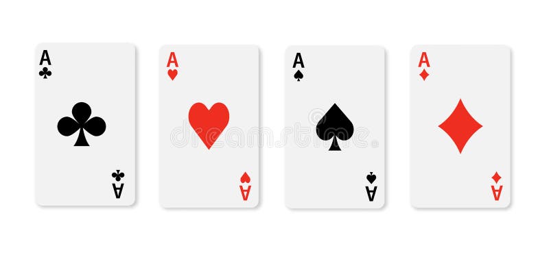 Play Cards. Set of Four Playing Card Suit Stock Vector - Illustration ...