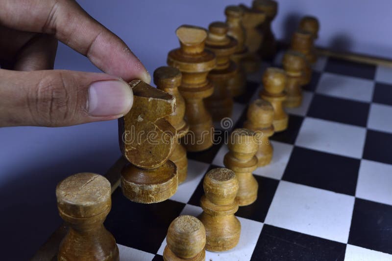 Play Chess on a Chess Board Stock Image - Image of chessboard ...