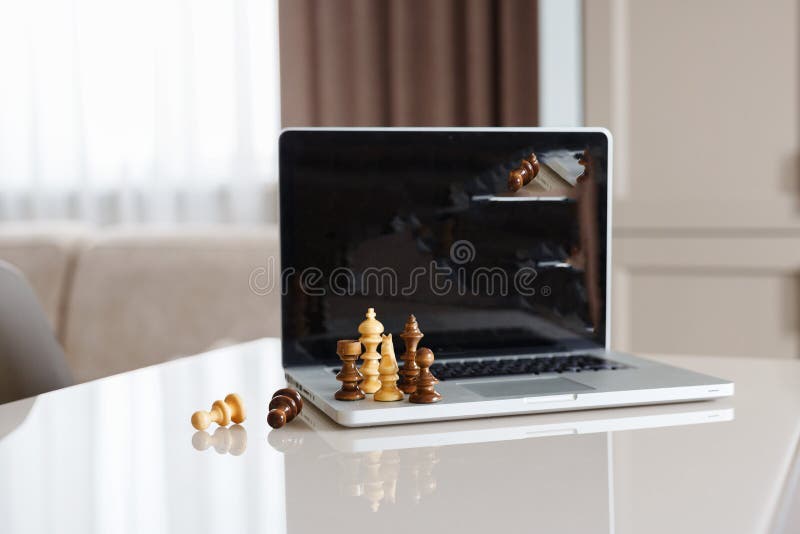Play Chess Online with Tablet Computer. Online Education, Remote ...