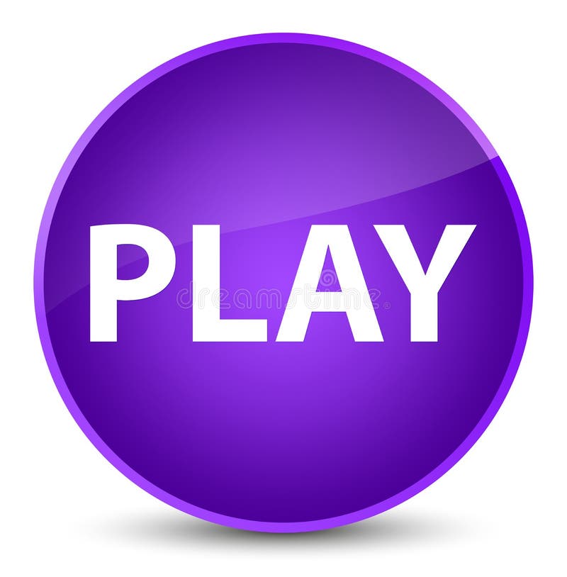Play Purple Square Button Red Ribbon In Middle Stock Illustration ...