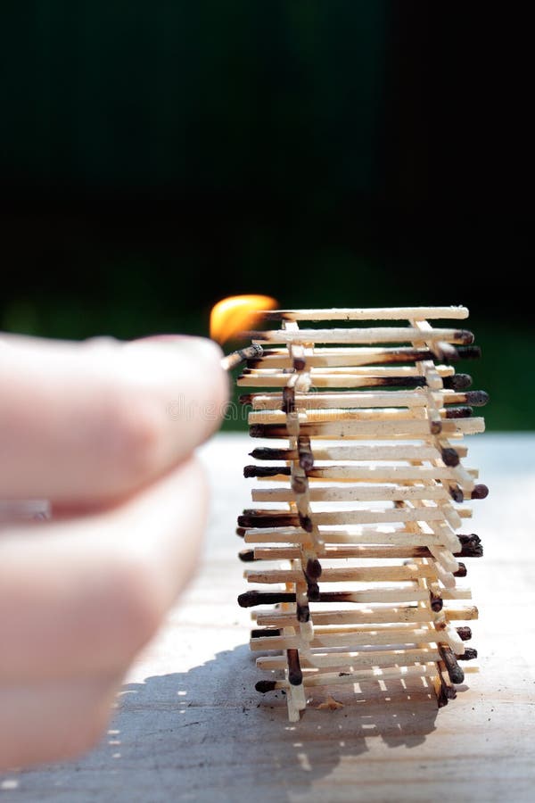Play with fire stock image. Image of hand, wood, flare - 12425275