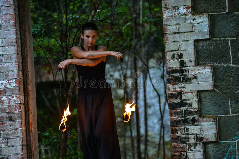Play with fire show stock photo. Image of flaming, coordination - 84223566