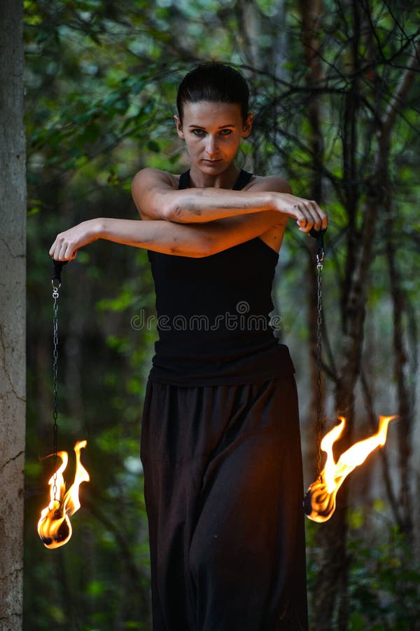 Play with fire show stock photo. Image of festival, impressive - 84225144