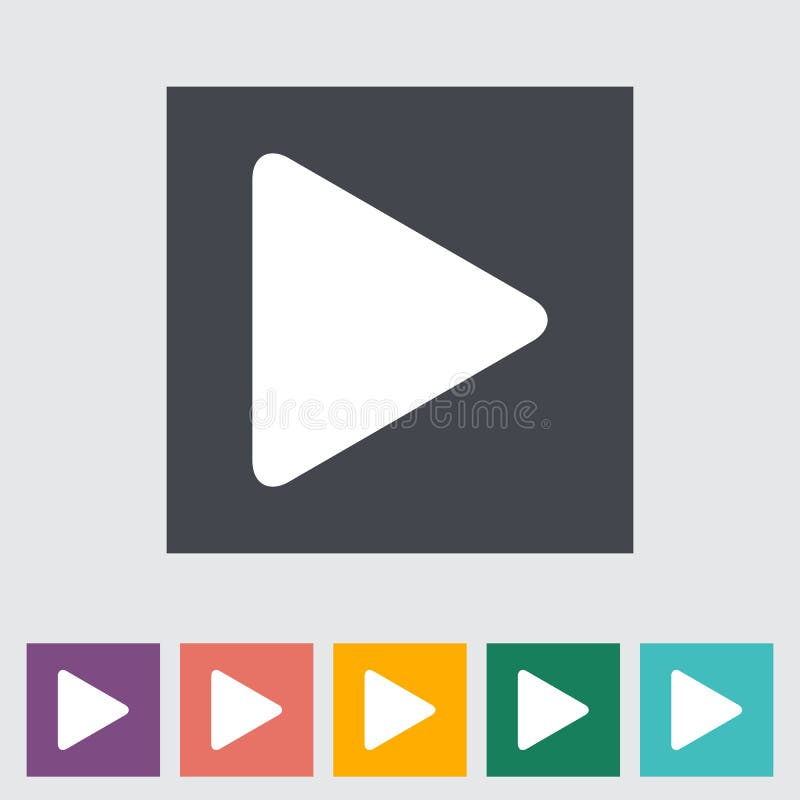 Play flat icon stock vector. Illustration of element - 89293378
