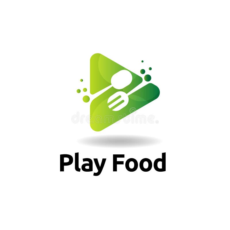 Play Food with Spoon and Fork Logo Vector Concept, Icon, Element and ...