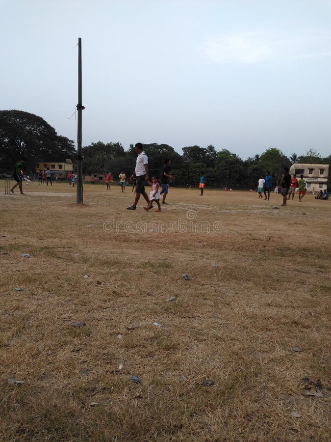 Play ground in evening editorial photography. Image of activities ...