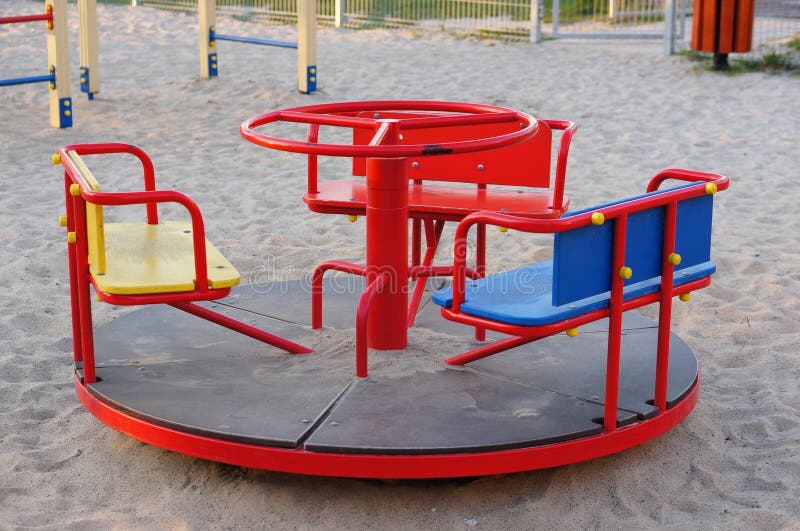 Play ground roundabout stock photo. Image of seats, play - 54312442