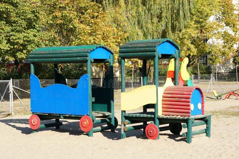 Play ground train stock image. Image of park, sand, outdoor - 60670147