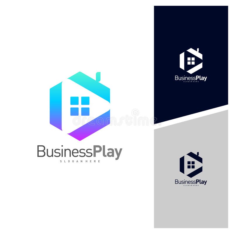 Play House Logo Design Vector Template, Icon Play Logo Concepts Stock ...