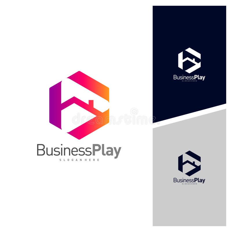 House Play Button Vector Logo Stock Illustrations – 428 House Play ...