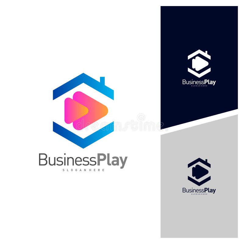 Play House Logo Design Vector Template, Icon Play Logo Concepts Stock ...