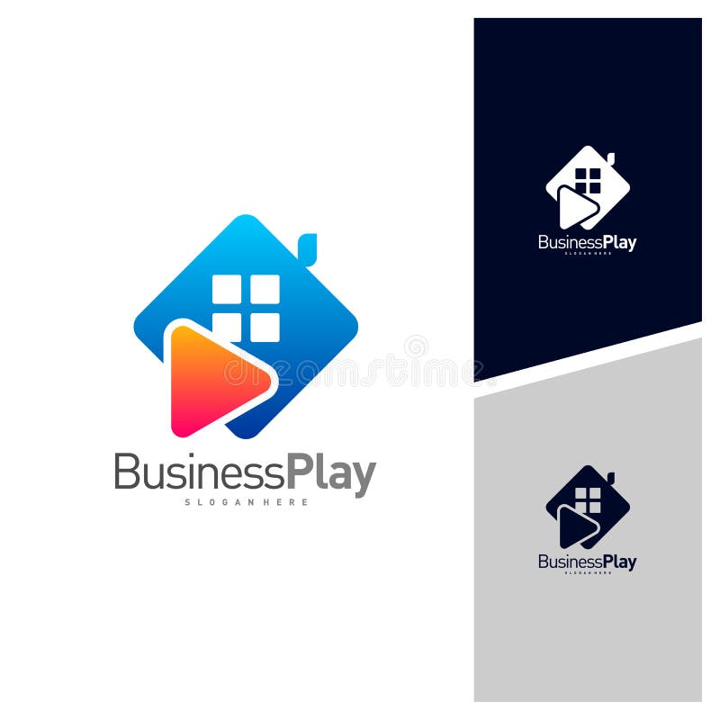 Play House Logo Design Vector Template, Icon Play Logo Concepts Stock ...