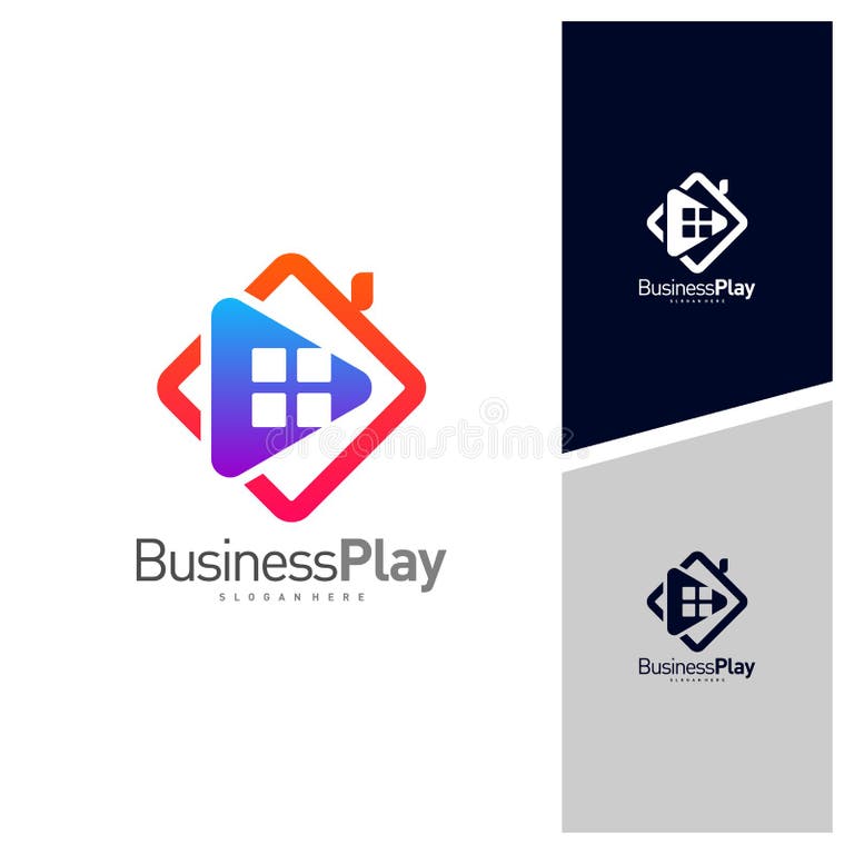 Play House Logo Design Vector Template, Icon Play Logo Concepts Stock ...