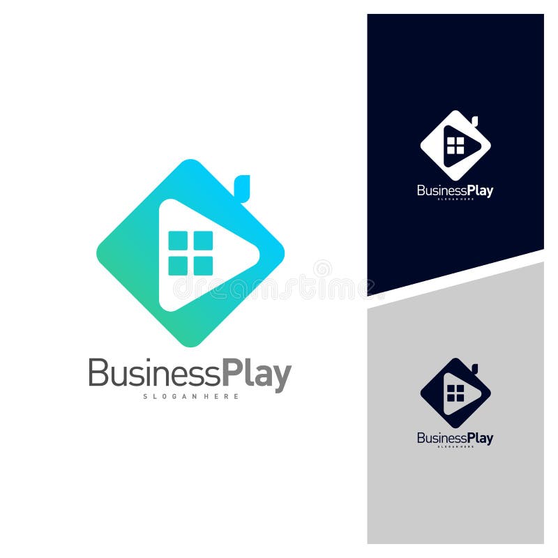 Play House Logo Design Vector Template, Icon Play Logo Concepts Stock ...