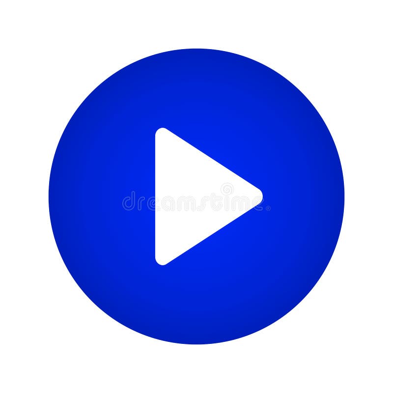 Play Icon on a Blue Gradient Circle Shape. Play Button Stock Vector ...