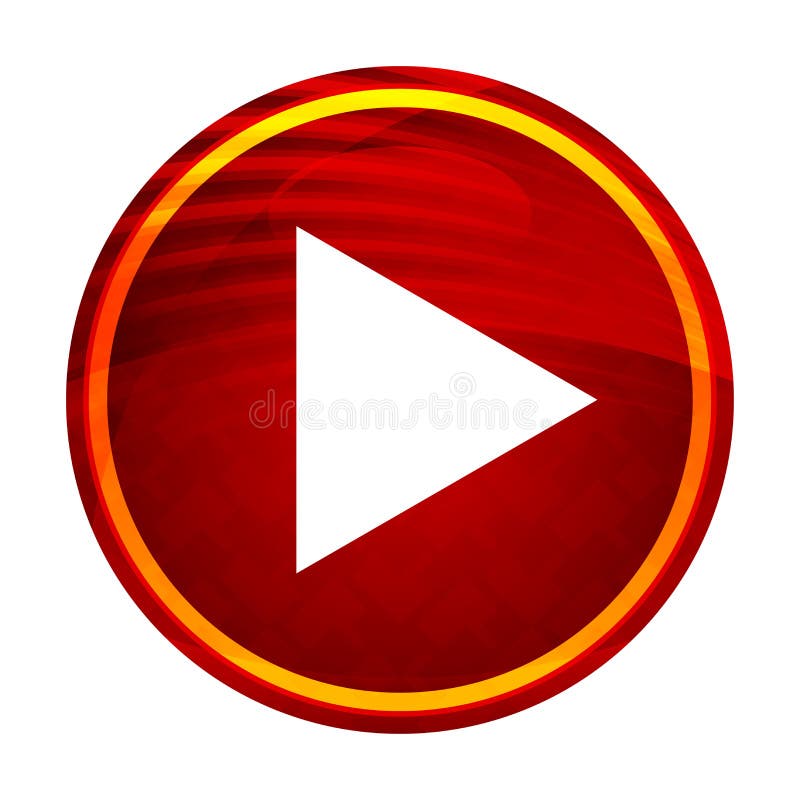 Play Icon Creative Red Round Button Illustration Design Stock Vector ...