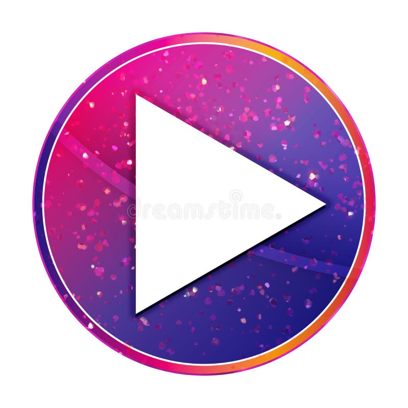 Play Icon Creative Trendy Colorful Round Button Illustration Stock ...