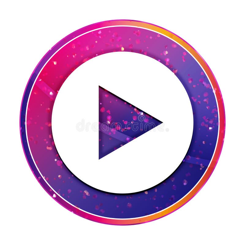 Play Icon Creative Trendy Colorful Round Button Illustration Stock ...